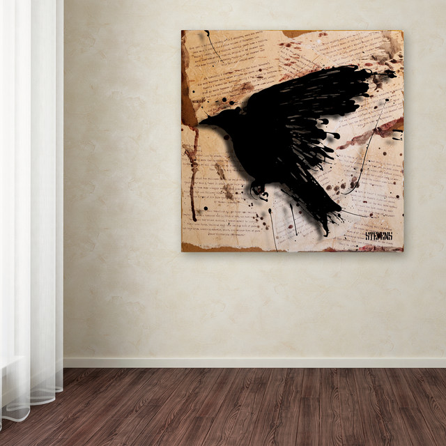 'The Raven 3' Canvas Art by Roderick Stevens, 24" x 24" - Contemporary ...