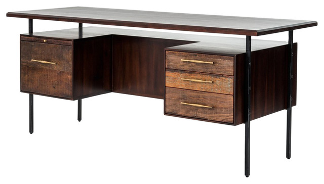Carson Desk - Industrial - Desks And Hutches - by Rustic Edge | Houzz