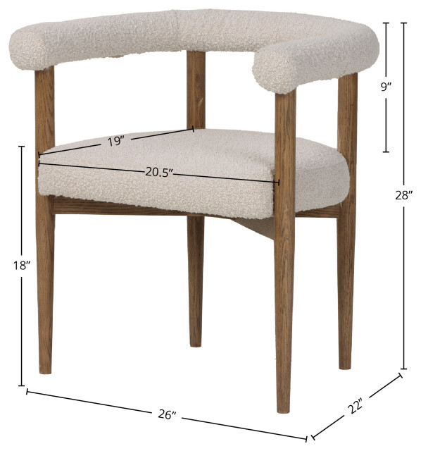 Round Dining Chair - Midcentury - Dining Chairs - by LH Home | Houzz