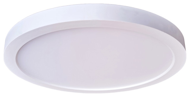 1 Light Pancake Led Flushmount In White (X9206-W-LED) - Modern - Flush ...