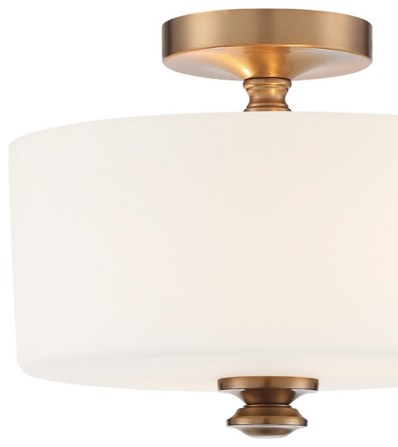 Travis 2 Light Vibrant Gold Ceiling Mount, 12.5'' W x 9.25'' H ...