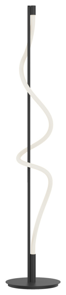 Cursive Floor Lamp, Black, 12"Dx60"H - Transitional - Floor Lamps - by ...