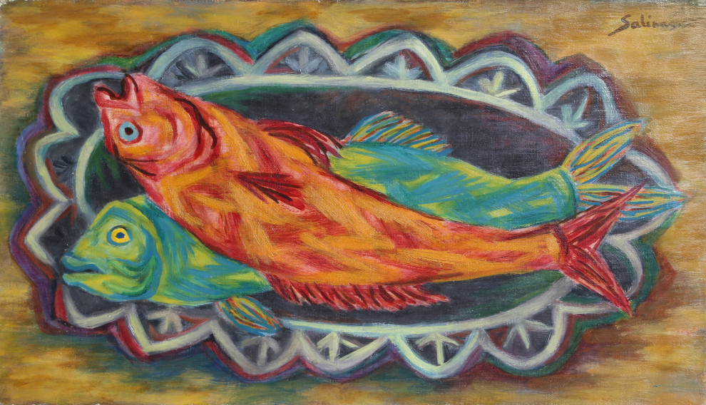 Poisson Vert et Poisson Orange, 171, Laurent Marcel Salinas, 17.5x10.5 ...