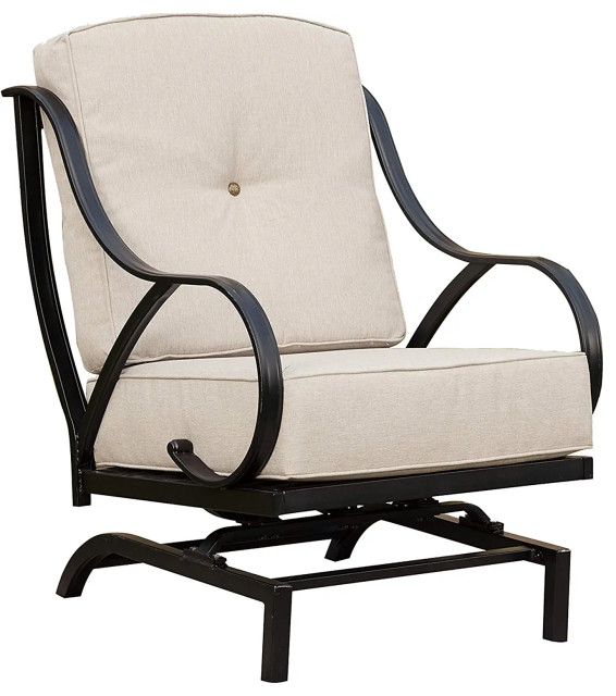 Outdoor Lounge Chair, Cushioned Seat With Motion Spring Function ...