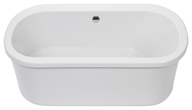 Freestanding Soaker, White 58x32.75x21.5 - Contemporary - Bathtubs - by ...