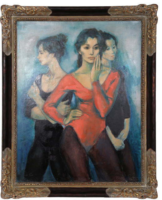 Three Dancers, Jan De Ruth, 28x36 - Traditional - Paintings - by ...