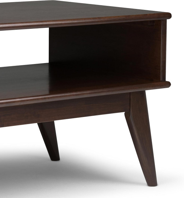 Retro Modern Coffee Table, Open Compartment & Deep Drawer, Medium ...