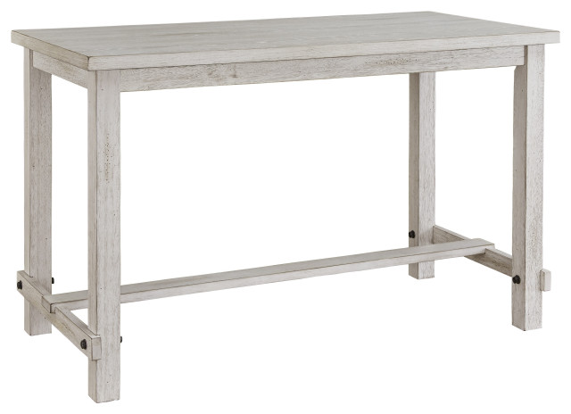Harmony Cove Rectangular Counter Table, Antique White - Farmhouse ...