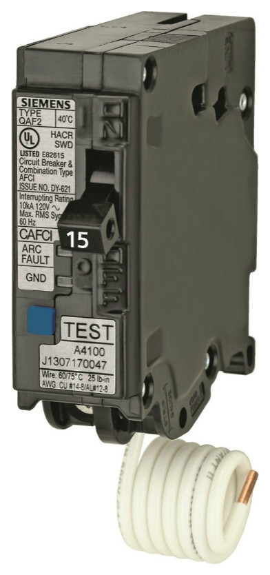 Siemens QA115AFC Arc Fault Circuit Interrupter Breaker, 15 Amp ...