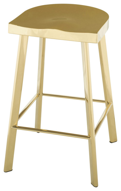 Icon Gold Metal Counter Stool - Contemporary - Bar Stools And Counter ...