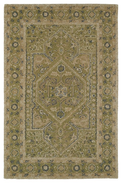 Kaleen Montage Collection Rug, Green, 5'x7'9" - Traditional - Area Rugs ...
