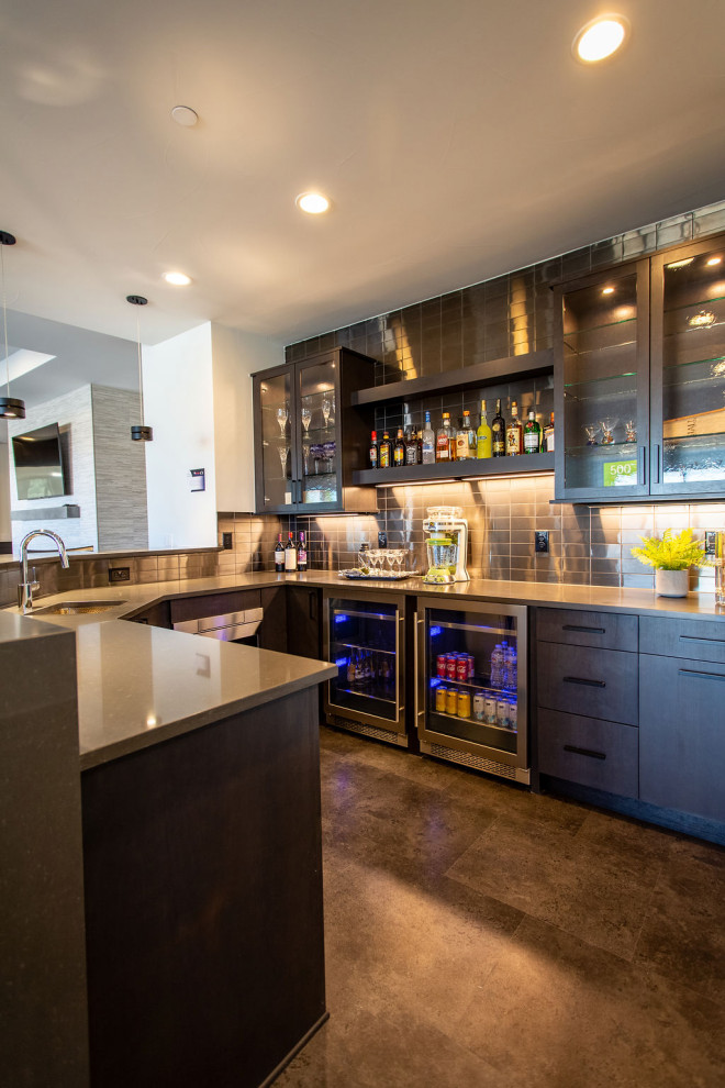 Entertainment - Modern - Home Bar - Denver - by Elk Grove Custom Homes ...