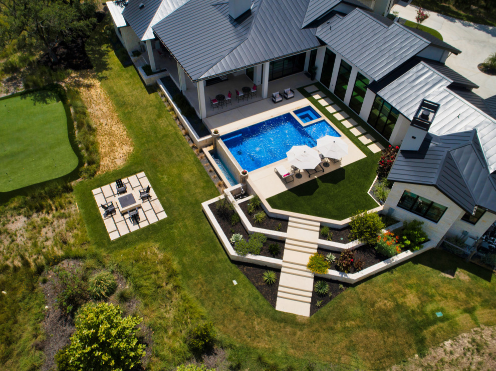 Modern Style Home in Cordillera Ranch - Modern - Swimming Pool & Hot ...