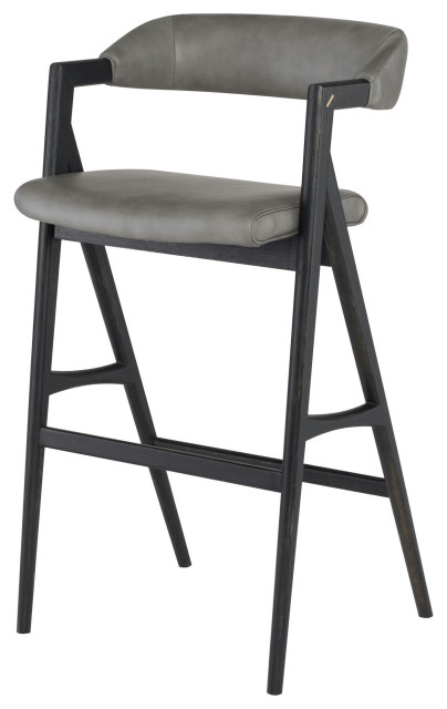 Anita Dove Leather Bar Stool - Midcentury - Bar Stools And Counter ...