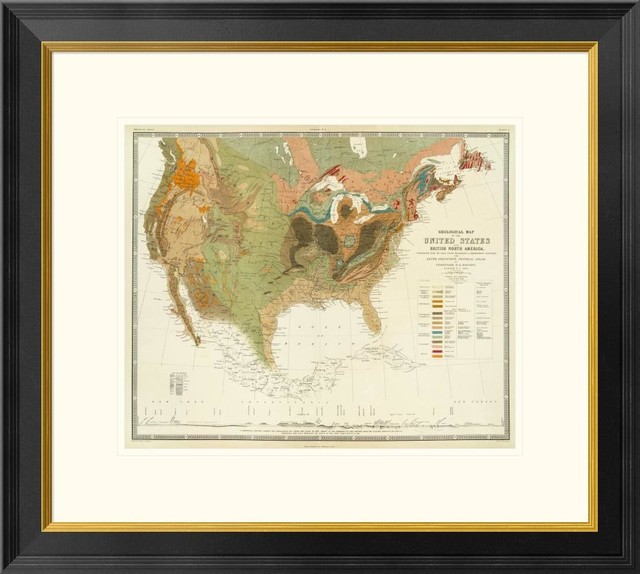 "Geological map of the United States, 1856" by Henry Darwin Rogers ...
