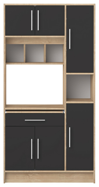 Louise High Microwave Cabinet - Transitional - Pantry Cabinets - by ...