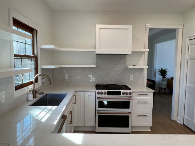 Traditional Kitchen Remodel Done in a Polar White Catalina Door Style - Traditional - Kitchen ...