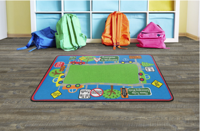 Flagship Carpets FE282-22A 4'x6' Friendly Street Educational Rug ...