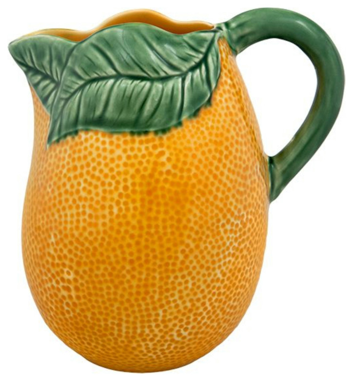 Bordallo Pinheiro Orange Pitcher - Farmhouse - Pitchers - by BIGkitchen ...