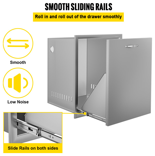 Outdoor Kitchen Propane Tank Drawer Stainless Steel Pull Out Trash ...