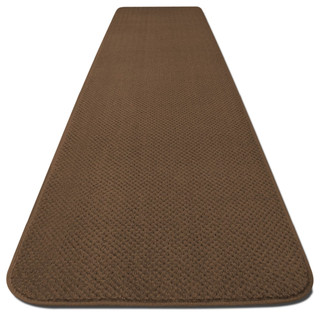 Skid-Resistant Carpet Runner Toffee Brown - Contemporary - Hall And ...