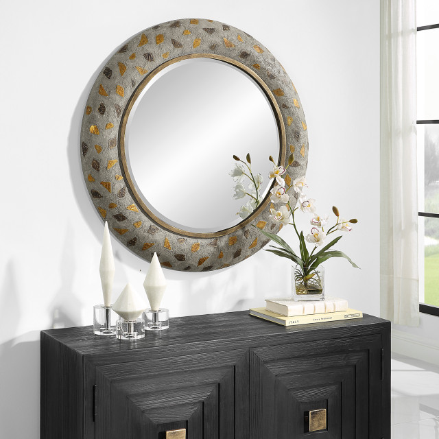 Copper Terrazzo Round Mirror - Contemporary - Wall Mirrors - by ...