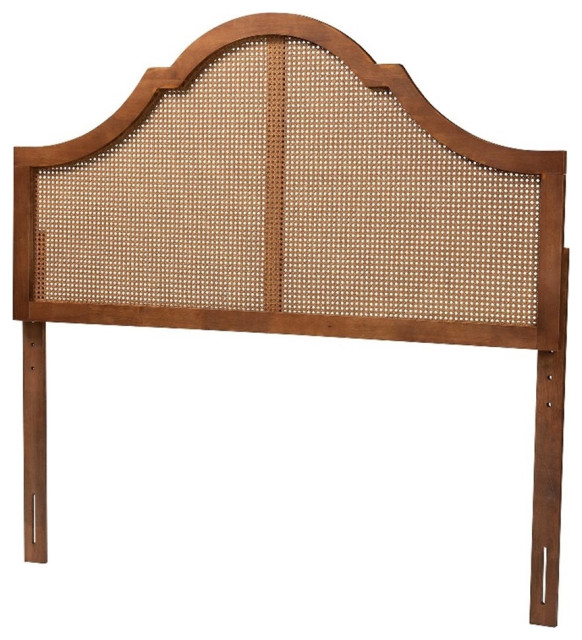 Baxton Studio Camila Ash Walnut Finished Wood Queen Size Headboard with ...
