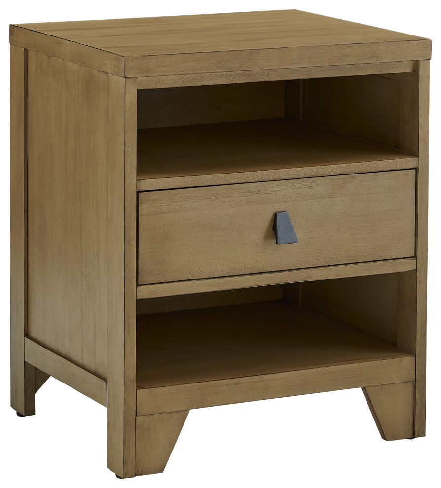 Hayden Night Stand, Blonde/Light Gold - Transitional - Nightstands And ...