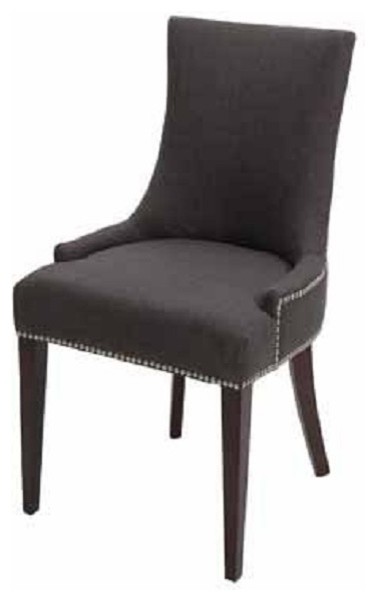 Fabric Dining Chair With Metal Studs - Transitional - Dining Chairs ...