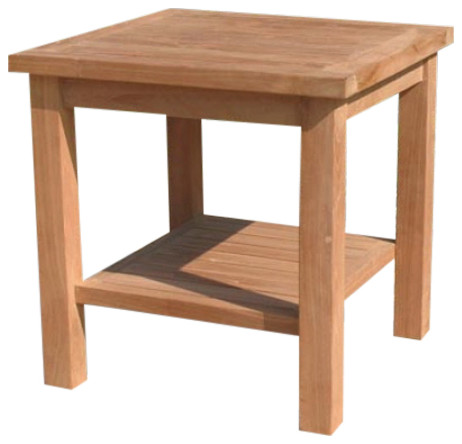 Teak Tundan Side Table - Transitional - Outdoor Side Tables - by ...
