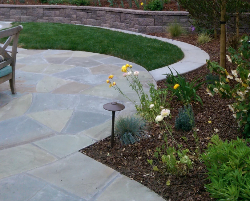 Back yard design for kid's play, observation; and entertaining. Trike ...