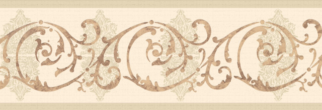 Scrolls Peel and Stick Wallpaper Border 15'x7", Roll 15 ft. x 7 in ...