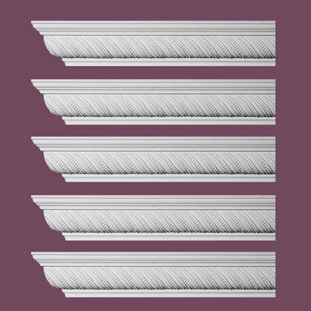 Ornate Cornice White Urethane Queensborough Design 5 Pieces Totaling ...
