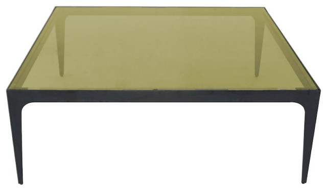 Dynasty Coffee Table Square Yellow Glass top - Transitional - Coffee ...