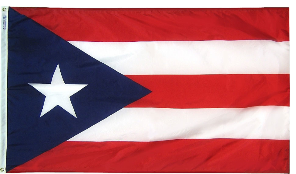 Puerto Rico, 5'x8' Nylon Flag - Traditional - Flags And Flagpoles - by ...