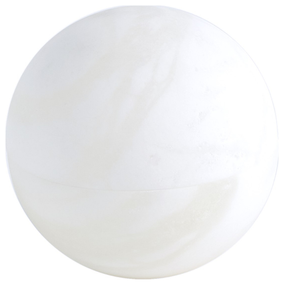 Alabaster Sphere Box, White, Small - Contemporary - Decorative Objects ...