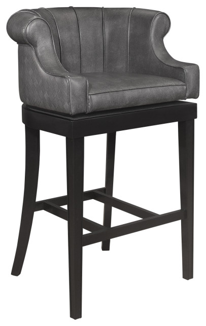 Hillsdale Broadland Wood Bar Height Memory Return Swivel Stool ...