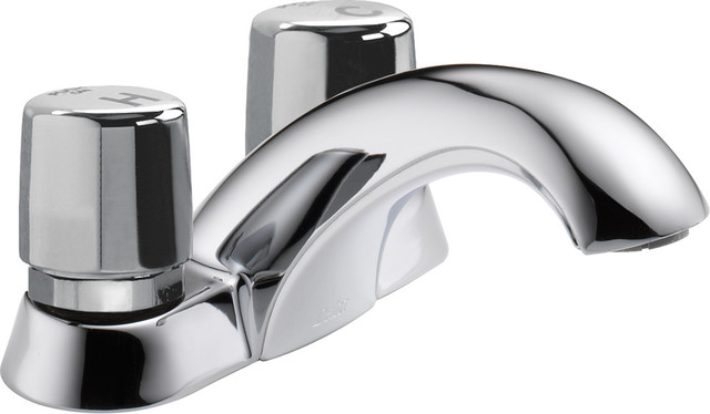 Delta 0.5 GPM 2-Handle Round Metering Faucet, Polished Chrome ...