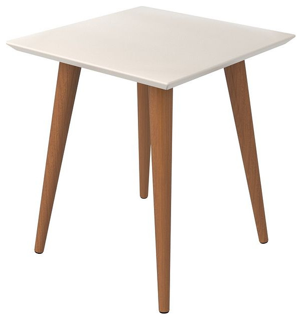Utopia High Square End Table in White Gloss - Midcentury - Coffee And ...