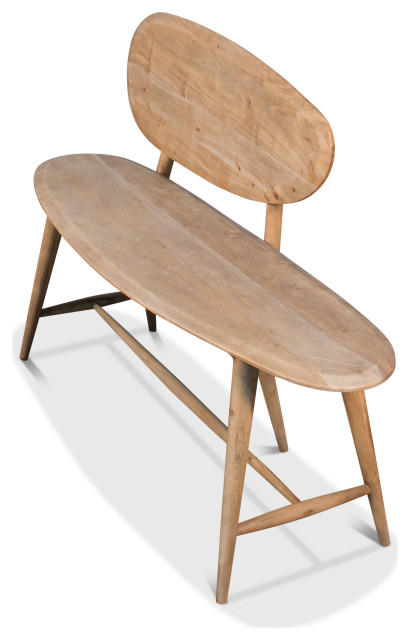 Single Lionskin Pebble Bench - Midcentury - Accent And Storage Benches ...