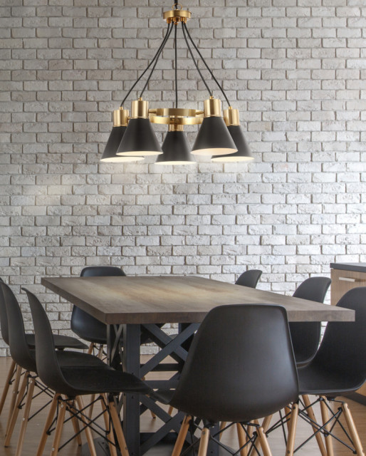 Apollo 3-Light Adjustable Metal LED Task Pendant Lamp, 5-Light(s ...