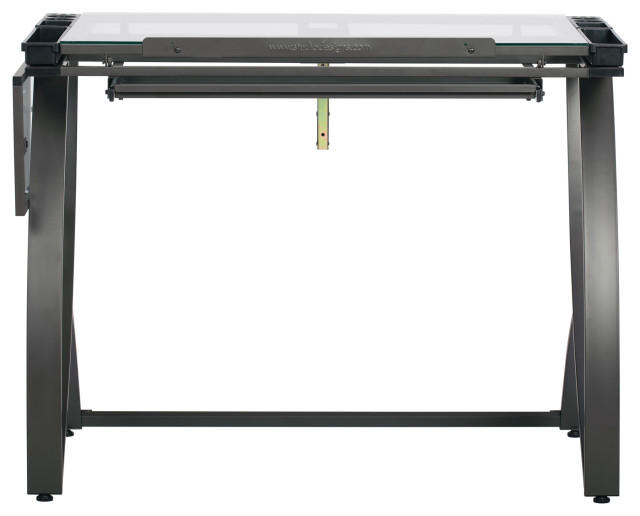 Luxe Drawing, Drafting, Craft Table, Drawer/Folding Side Shelf, Pewter ...