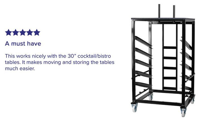 Cocktail Table Dolly for 30'' Round Tables - Contemporary - Folding ...