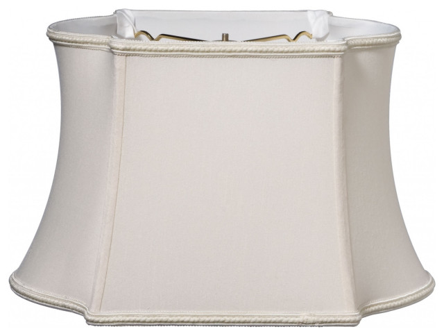 16" Cream Premium Oblong Shantung Lampshade - Traditional - Lamp Shades ...