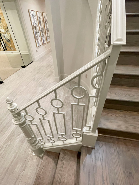 104_Curved Staircases in 18th Century French Inspired Mansion, Mclean ...