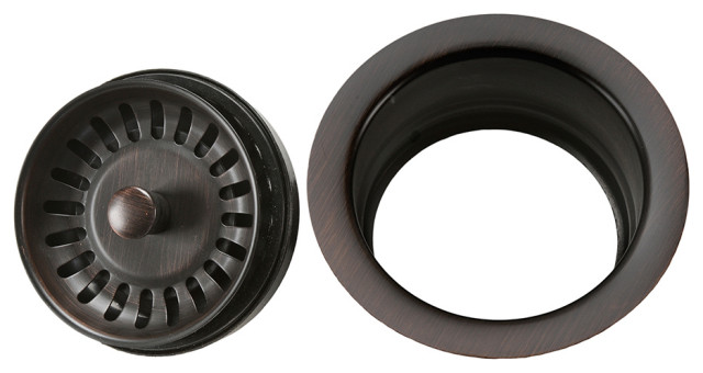 3.5" Deluxe Garbage Disposal Drain With Basket in Oil Rubbed Bronze ...