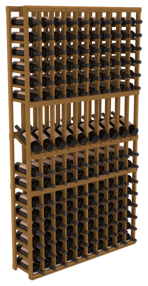 10 Column Display Row Wine Cellar Kit, Redwood - Contemporary - Wine ...