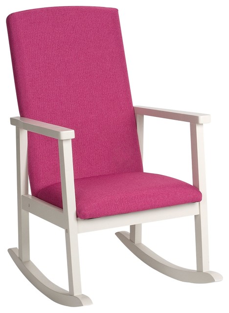 Children's Deluxe Rocking Chair With Fully Upholstered Seat and ...