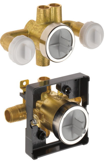 Delta 2-Handle Jetted Shower System Rough-In Extra Outlet - Traditional ...