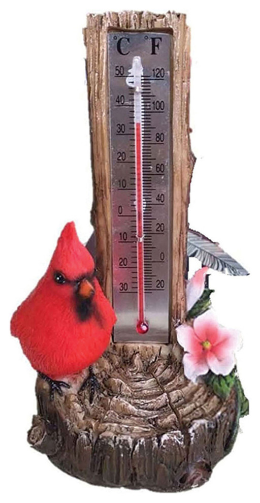 6.4" Cardinal Thermometer - Traditional - Decorative Thermometers - by ...